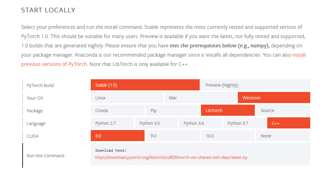 在windows10下安装libtorch（pytorch1.0）-CSDN博客