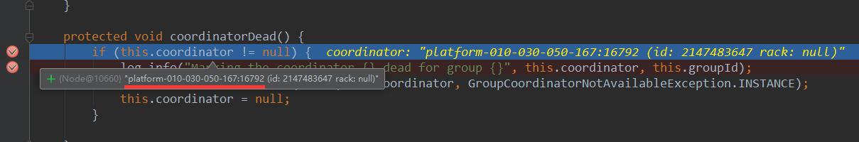 java kafka consumer不消费，报错marking the coordinator (id rack null) dead for group_marking the ...