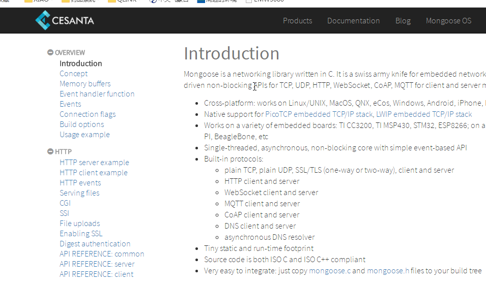 mongoose doc【嵌入式web服务器/嵌入式网络库】_mongoose移植-CSDN博客