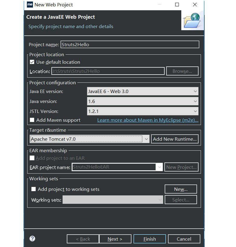 MyEclipse2017创建Struts2项目_myeclipse 怎么创建struts2配置文件-CSDN博客