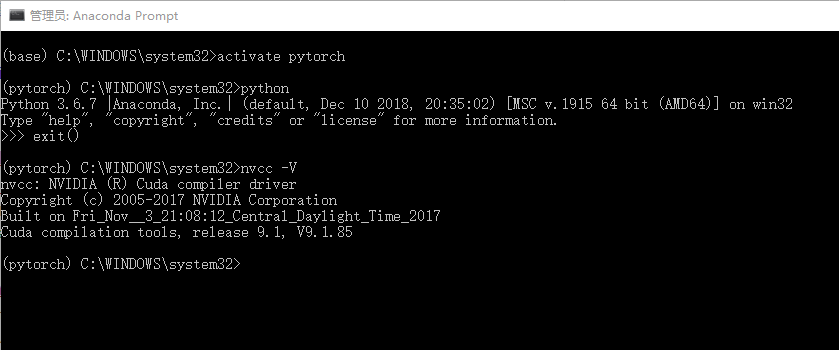 Windows下安装pytorch py3.6+cuda9.1_windows 2019 nvidia cuda python 3.6 版本-CSDN博客