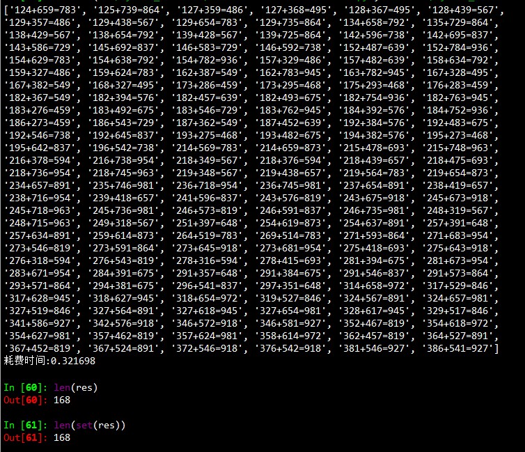 Python 1 9构成3个成加和关系的三位数的计算用数字 1 9组成一个三位数减三位数还得三位数的式子并且要求每个数字不能重复qq