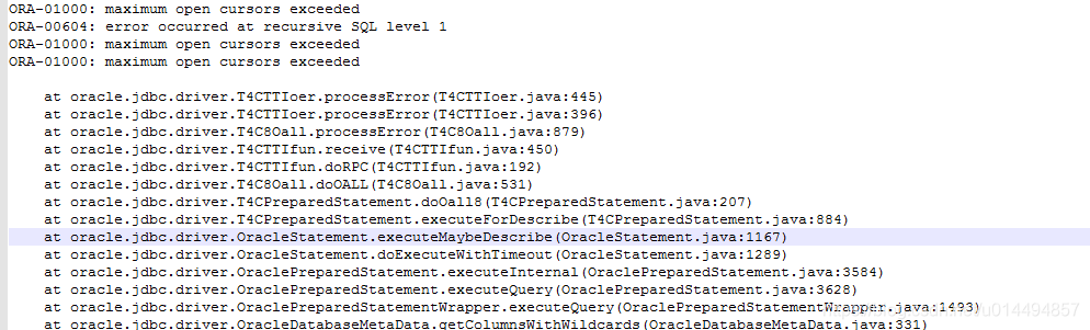Ora 00604 Error Occurred At Recursive Sql Level 1 Csdn博客
