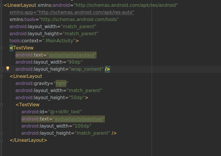 android中 有textview在布局中居右展示以及文本靠右对齐_android:textalignment="viewstart-CSDN博客