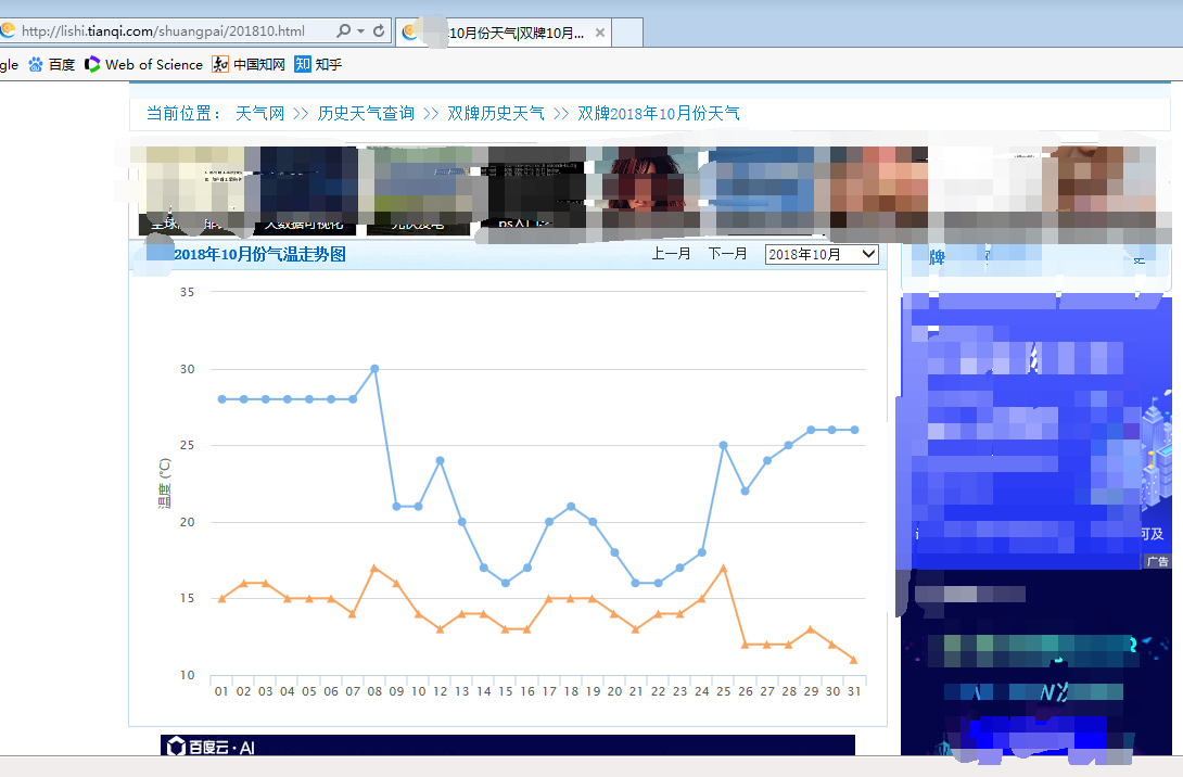 利用python的bs4和selenium库结合实现动态页面的爬取（爬取天气网上面的历史天气数据）bs4爬取动态网页 Csdn博客