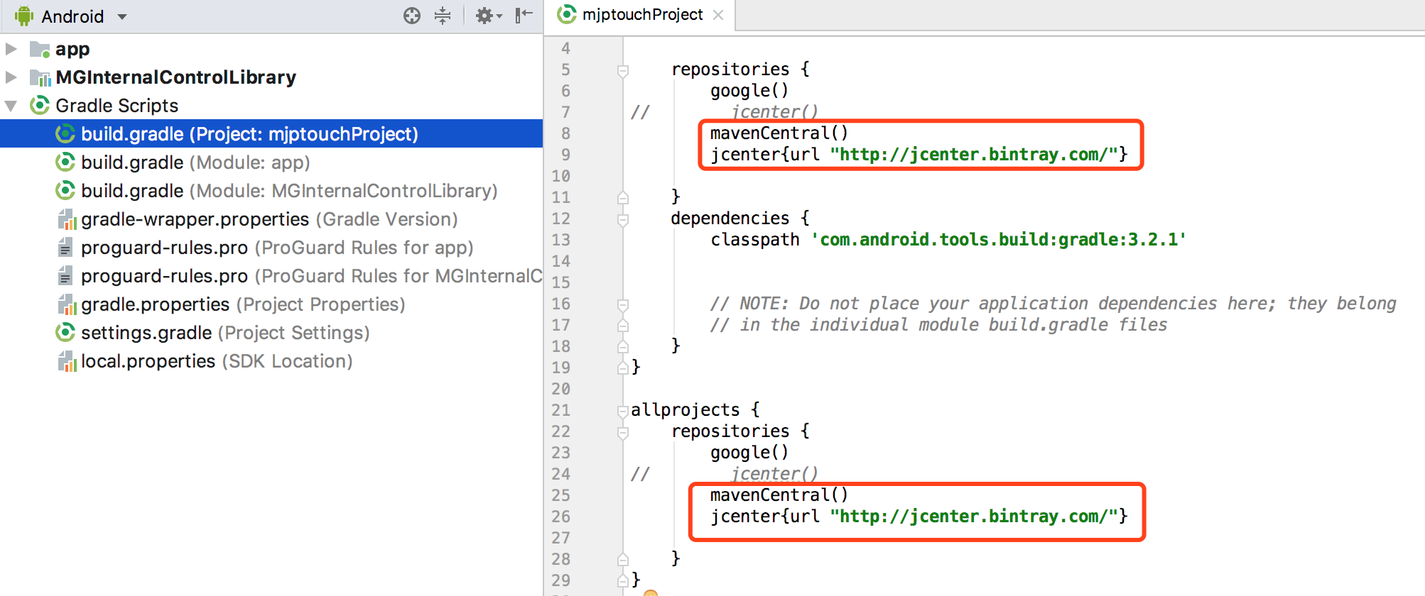 升级到Android Studio 3.2.1 ，报 org.gradle.internal.exceptions.LocationAwareException_caused by: org ...