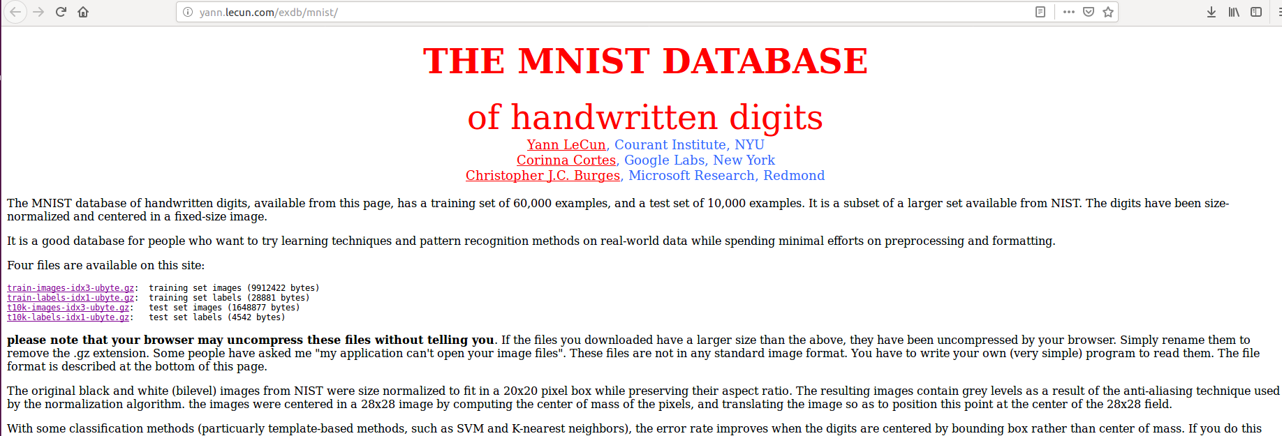 caffe获取mnist数据集出错：gzip: train-images-idx3-ubyte.gz: not in gzip format ...