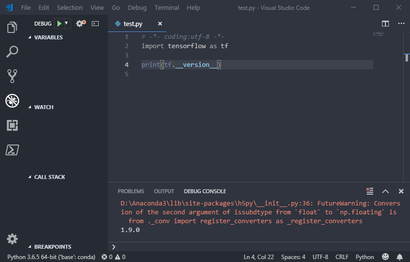 VScode使用TensorFlow_tensorflow在vscodo上运行-CSDN博客