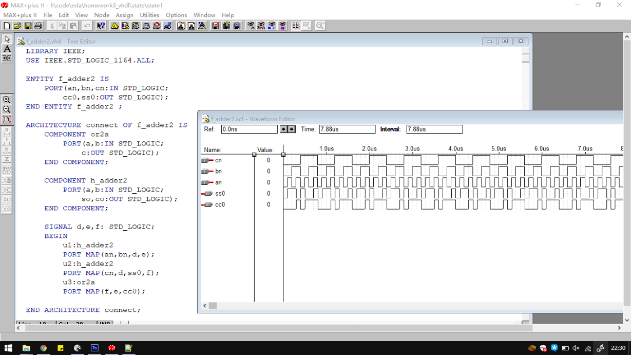 EDA之VHDL程序编写半加器、全加器、或门的多种实现方法与实验仿真_eda全加器代码-CSDN博客