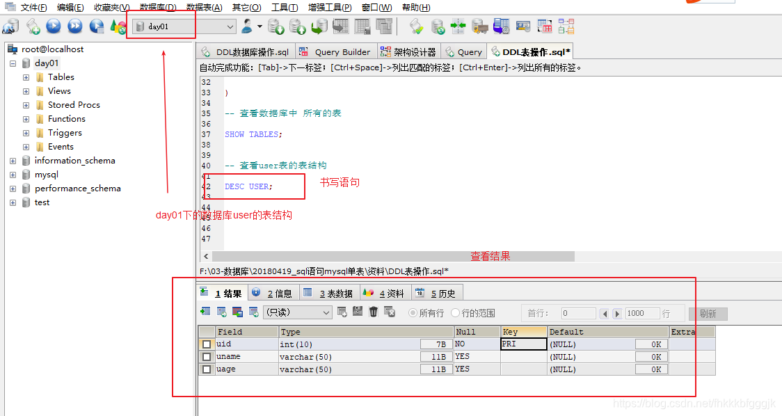 Ddl之数据库操作ddl获取数据库信息 Csdn博客