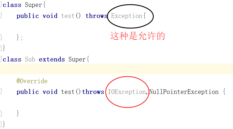 Java中父类和子类抛出异常的处理父类抛出异常 Csdn博客