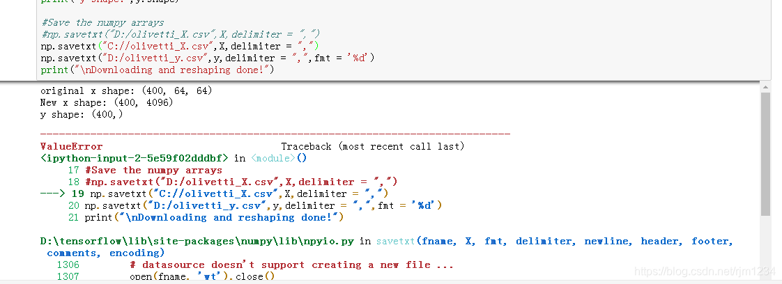 Tensorflow 中savetxt函数valueerrornpsavetxt Valueerror Urls Are Not Writeable Csdn博客