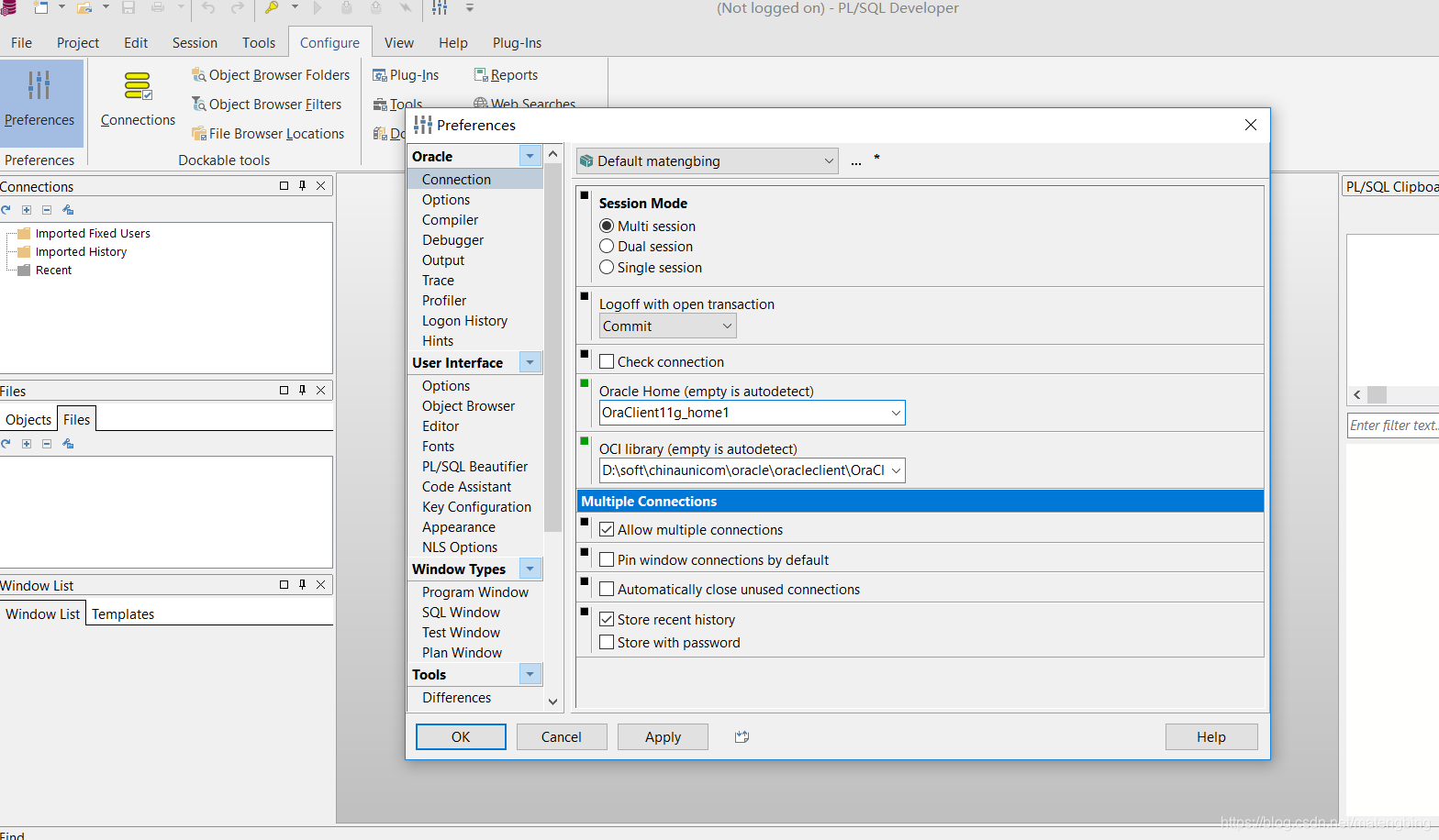 Windows10下安装plsql和oracle客户端连接oracle服务器oracle 服务器 Plsql 的路径 Csdn博客