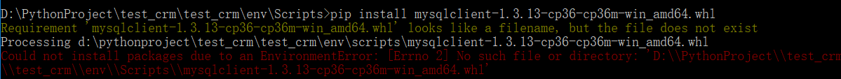 Failed building wheel for mysqlclient错误的解决方法-CSDN博客