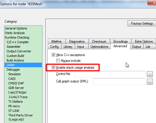 IAR调试使用技巧汇总：数据断点、CallStack、设置堆栈、查看栈使用和栈深度、mac/icf/map file, FreeRTOS插件等_iar 调试-CSDN博客