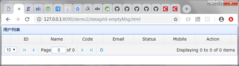 Jquery Easyui中列表控件datagrid没有数据时显示列表为空信息easyui Datagrid没有数据的时候显示空数据 Csdn博客