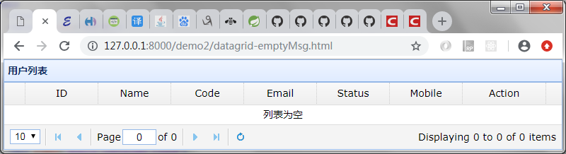 jquery-easyui中列表控件datagrid没有数据时显示列表为空信息_easyui datagrid没有数据的时候显示空数据-CSDN博客