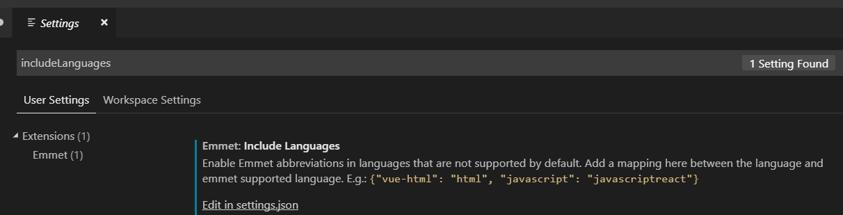 Vscode编写react代码 Jsx中html标签tab键自动补全 2018 12 24亲测有效 React Html 用不了标签快捷键 Csdn博客
