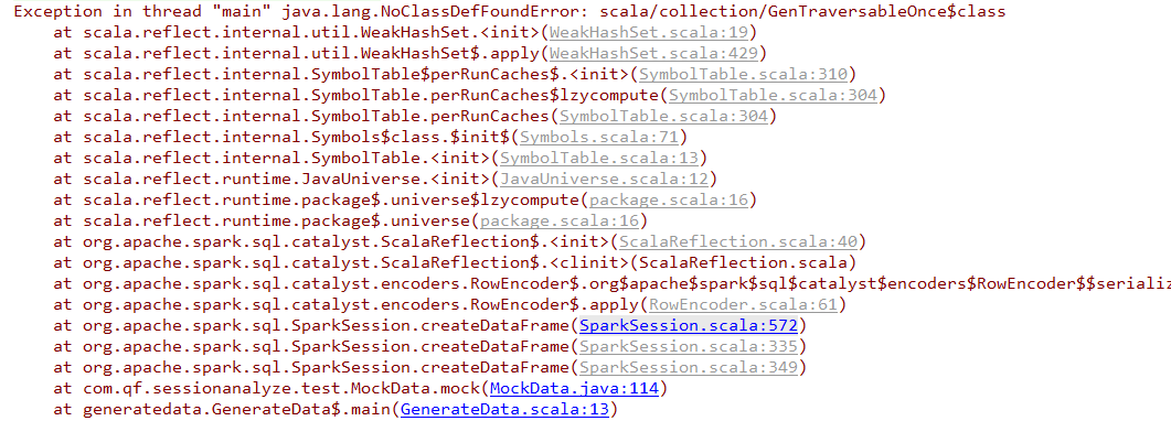 Exception In Thread Main Java Lang Noclassdeffounderror Scala