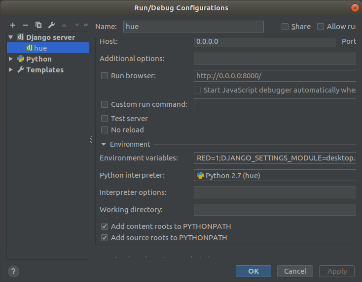 PyCharm 配置 Apache HUE 开发环境_hue pycharm-CSDN博客