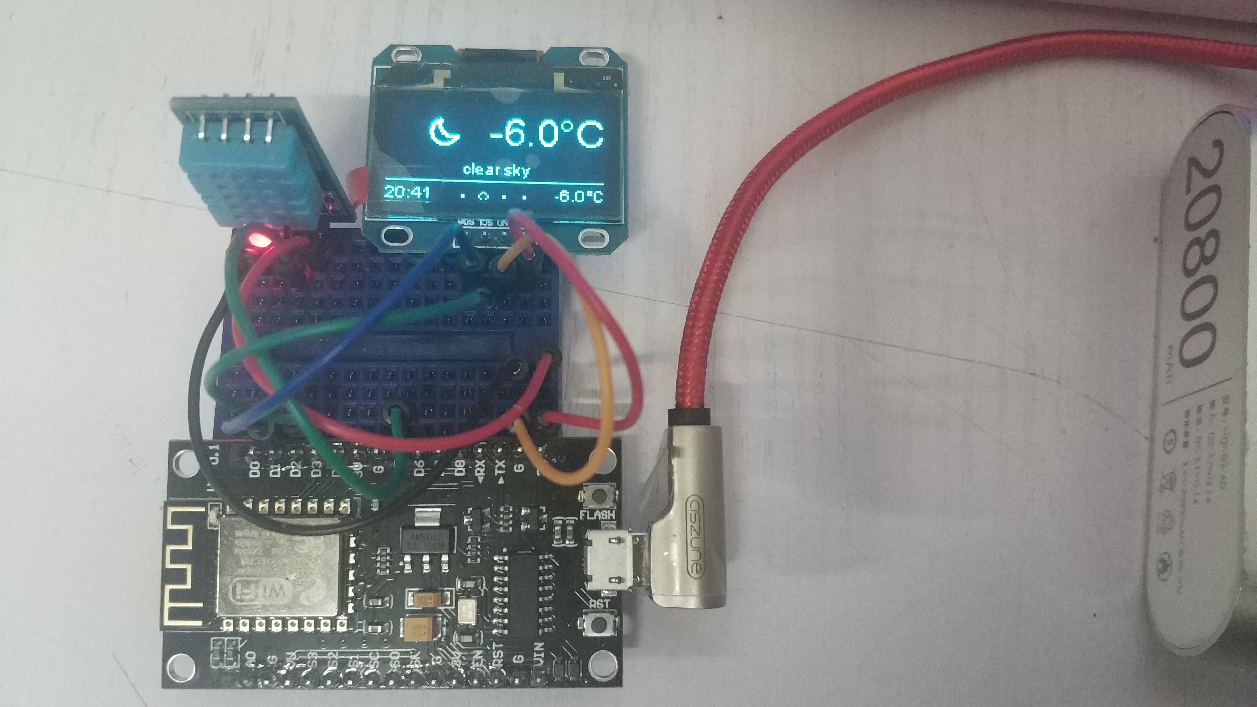 1.3寸 SH1106 OLED+ESP8266 NodeMCU+DHT11气象站制作过程（一）_气象站电路原理图-CSDN博客