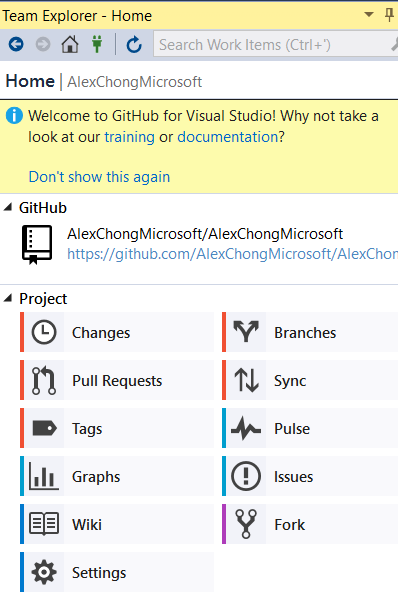 VS2017中使用GitHub_vs2017 自带git 无法查看 与未修改版本比较-CSDN博客
