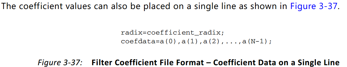 FIR 滤波器之滤波器的系数文件（Filter Coefficient Data）_fir 调用系数-CSDN博客