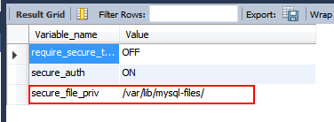 mysql 导出数据报错“secure-file-priv option so it cannot execute this statement”_阿里云mysql --secure-file ...