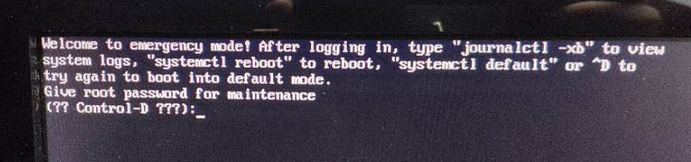 Linux无法正常启动 情况1_systemctl reboot to reboot-CSDN博客