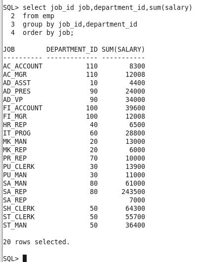Oracle之group by及order by详解_oracle group by order by-CSDN博客