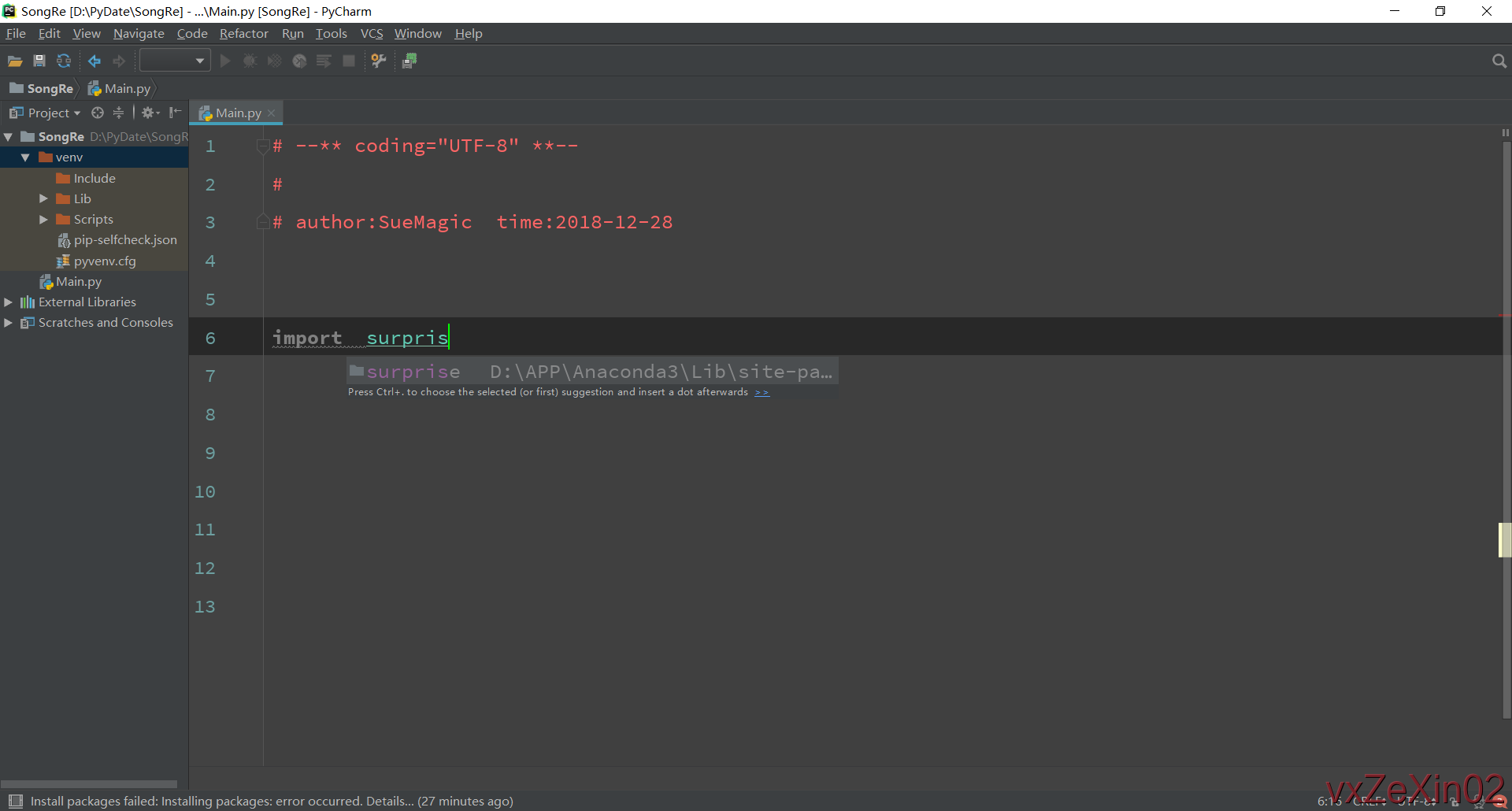 安装scikit-surprise库的方法最终解答！_Python库_surprise包怎么安装-CSDN博客