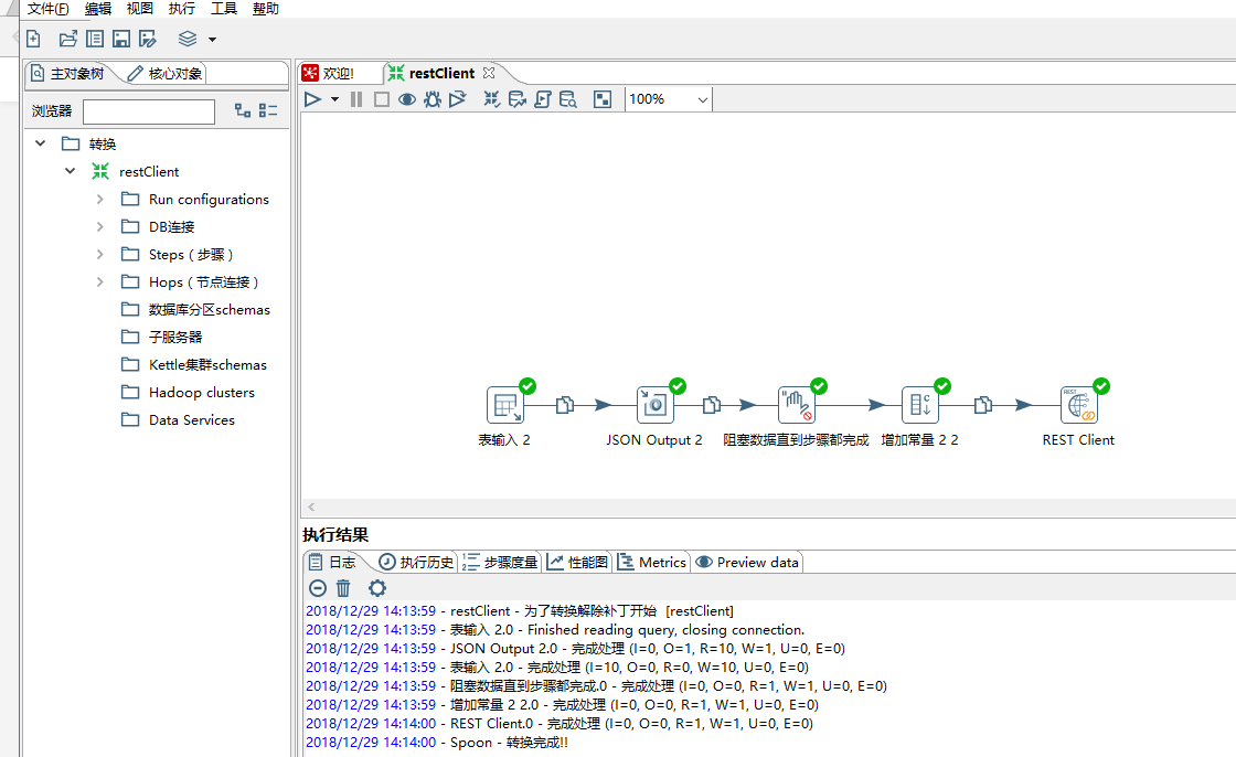 Kettle将数据转成JSON格式后通过restClient发送POST请求_kettle rest clients传递参数到json接口 ...