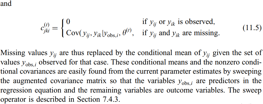利用EM算法进行多维正态缺失数据的参数估计（使用Sweep Operator）——1. 进行均值向量与协方差阵的估计_em data likelihood-CSDN博客