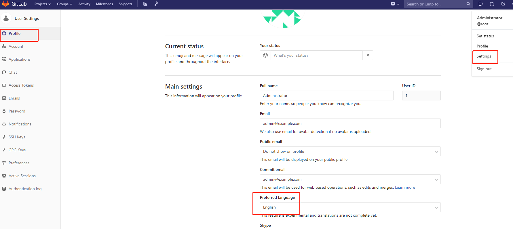 gitlab学习(17)---gitlab个人界面汉化_gitlab userseting-CSDN博客