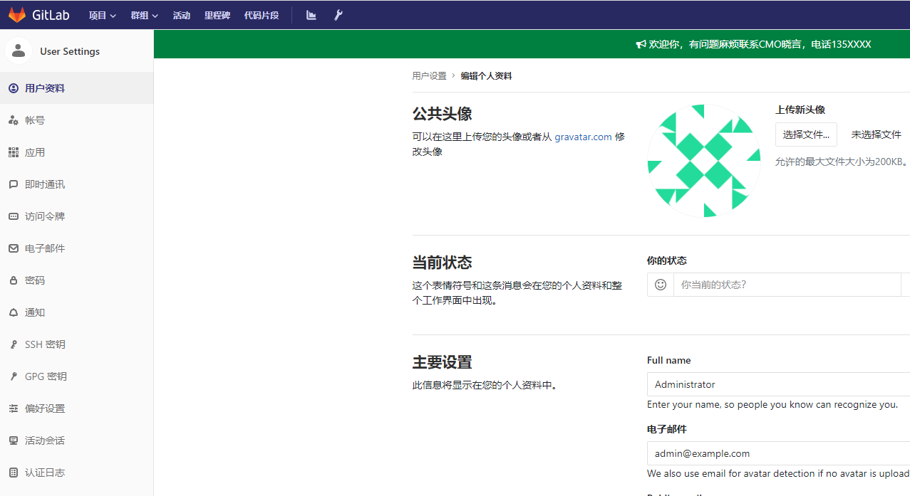 gitlab学习(17)---gitlab个人界面汉化_gitlab userseting-CSDN博客