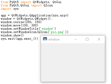 pyqt5第一个程序——显示一个窗口，button，更换图标，显示message_pyqt button更新图标-CSDN博客