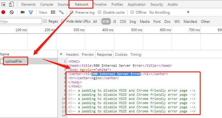 上传文件失败 nginx_a padding to disable msie and chrome friendly erro-CSDN博客