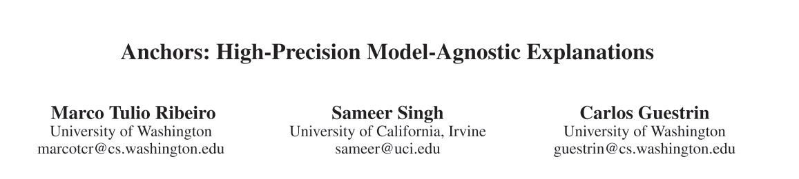 Anchors:High-Precision Model-Agnostic Explanations——可解释机器学习论文理解一_anchor ...