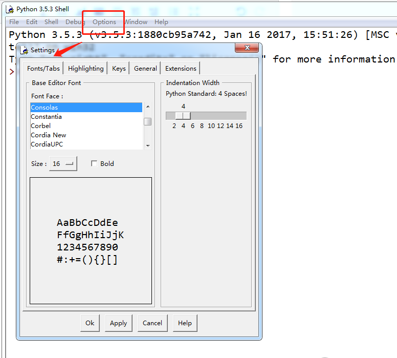 python idle颜色跟字体的配置更改_idle结果窗口字体颜色-CSDN博客