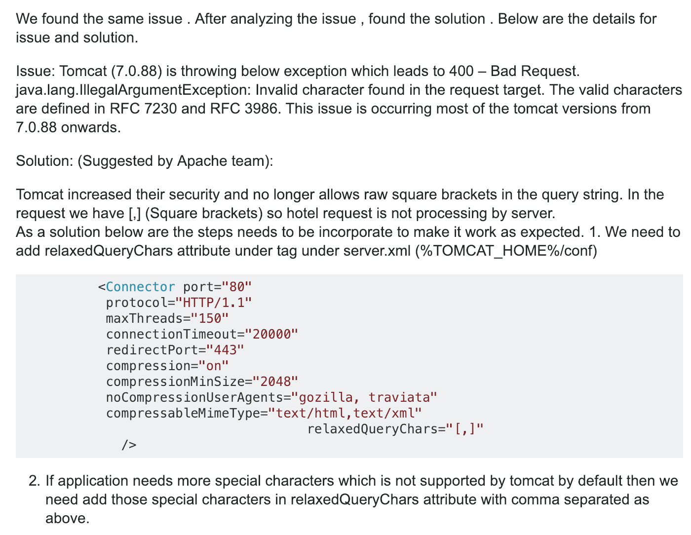 Tomcat高版本中特殊字符问题 ：java.lang.IllegalArgumentException: Invalid character found in the request ...