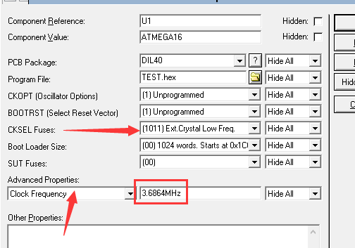 ATmega16 simulates how to use an external clock in proteus - Programmer ...