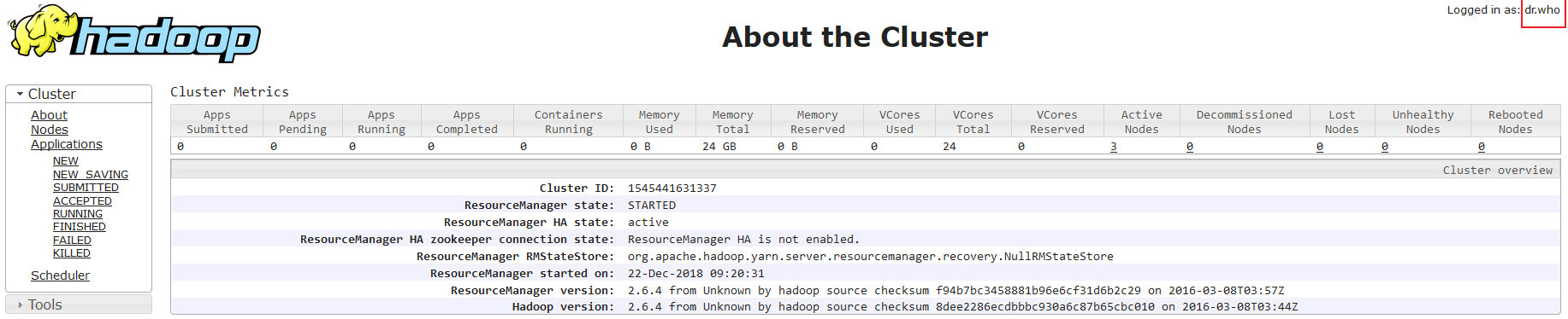 Hadoop中的dr.who是什么_hadoop dr.who-CSDN博客