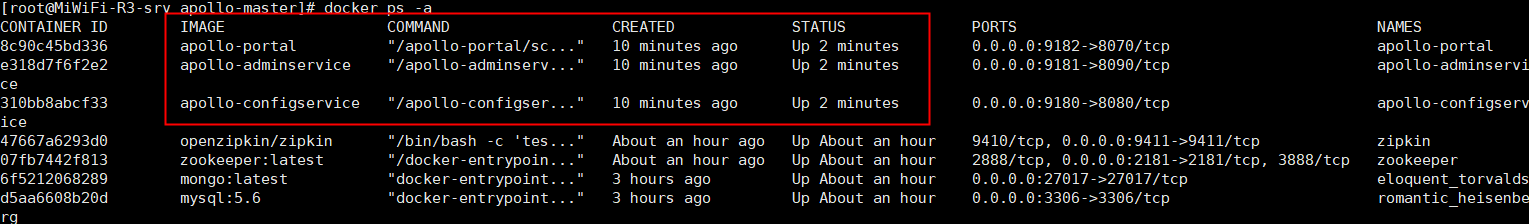 CentOS7使用docker部署Apollo配置中心_apache apollo 配置中心 镜像-CSDN博客