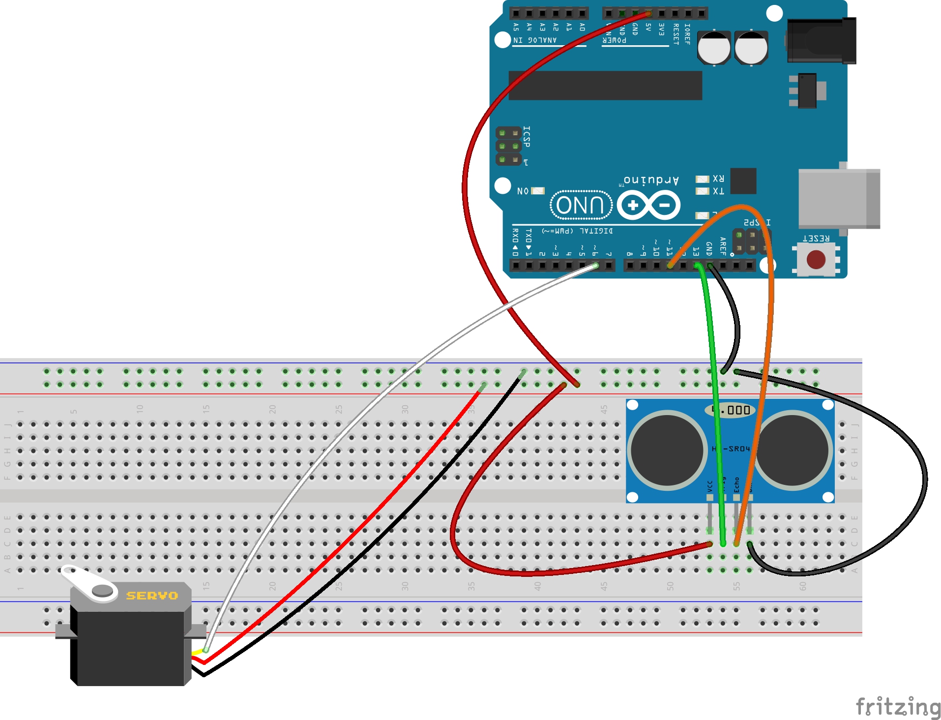 Arduino 入门教程（十一）使用超声波和Servo实时显示测量的距离_servo angle-CSDN博客