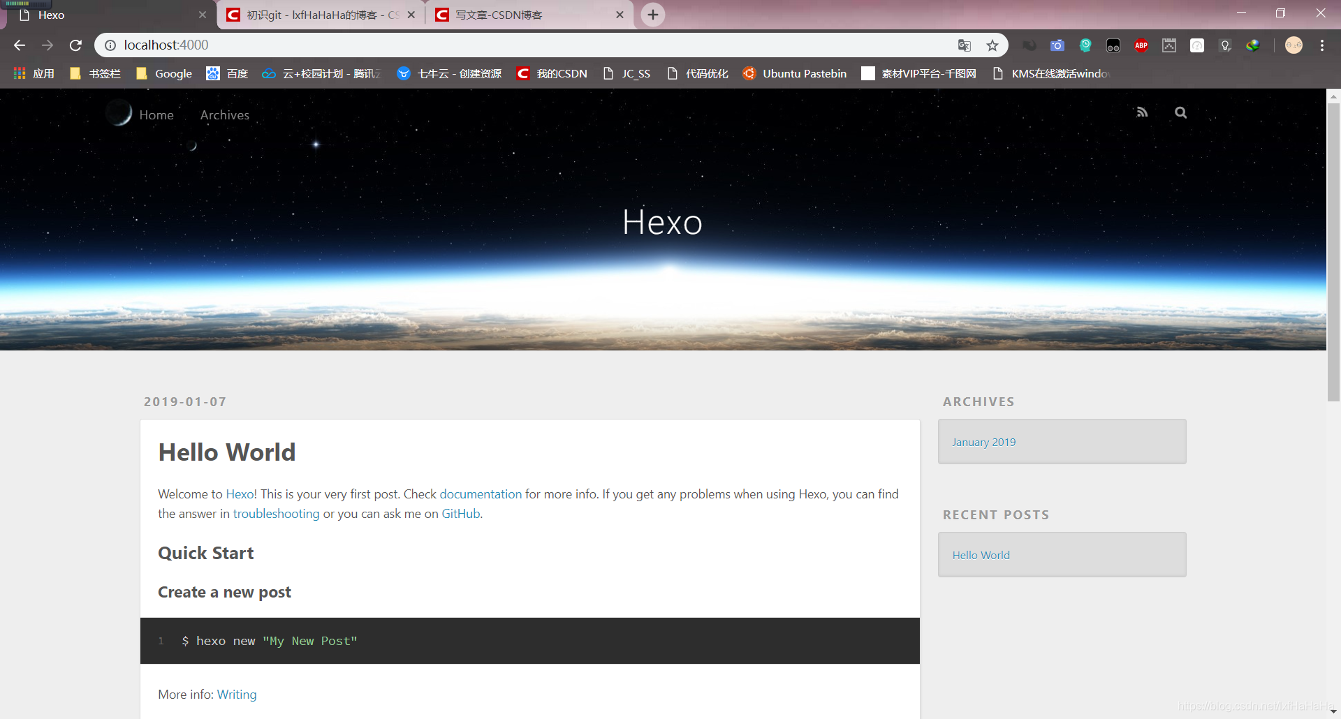 Githubhexo搭建个人博客(包括更改主题)(实践成功)githubhexo搭建博客主题为buretty Csdn博客 2857