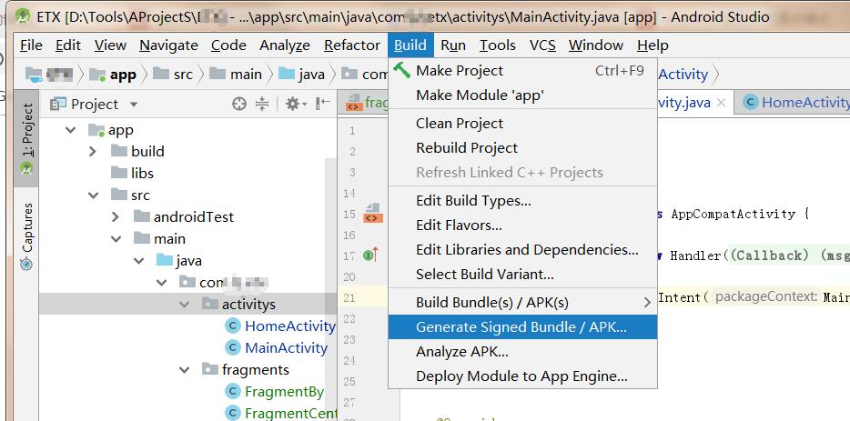Android Studio3.2.1——Build-Generate Signed Bundle/APK——打包签名时弹窗俩个选择：Android App Bundle和APK ...