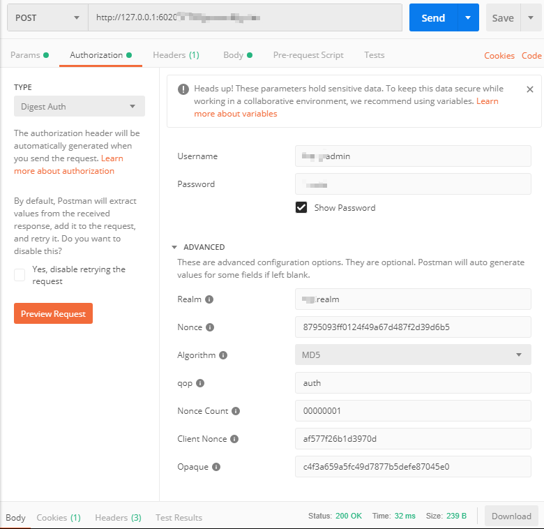 摘要认证及实现HTTP digest authentication_java基于sha256登录摘要认证代码-CSDN博客