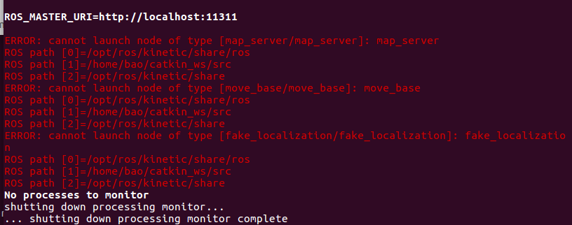 无法启动节点ERROR:cannot launch node of type [map_server/map_server]:map ...