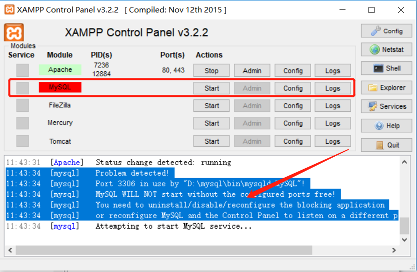 xampp集成套件的安装，mysql无法正常启动的解决，win10下操作_win10 xampp启动权限-CSDN博客