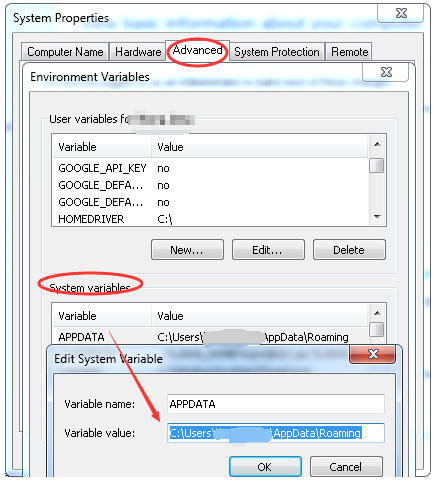 [乐意黎]Windows7系统环境变量%APPDATA% %LOCALAPPDATA% %HOMEDRIVE% %HOMEPATH% %LOGONSERVER% 等无故失效解决办法 ...